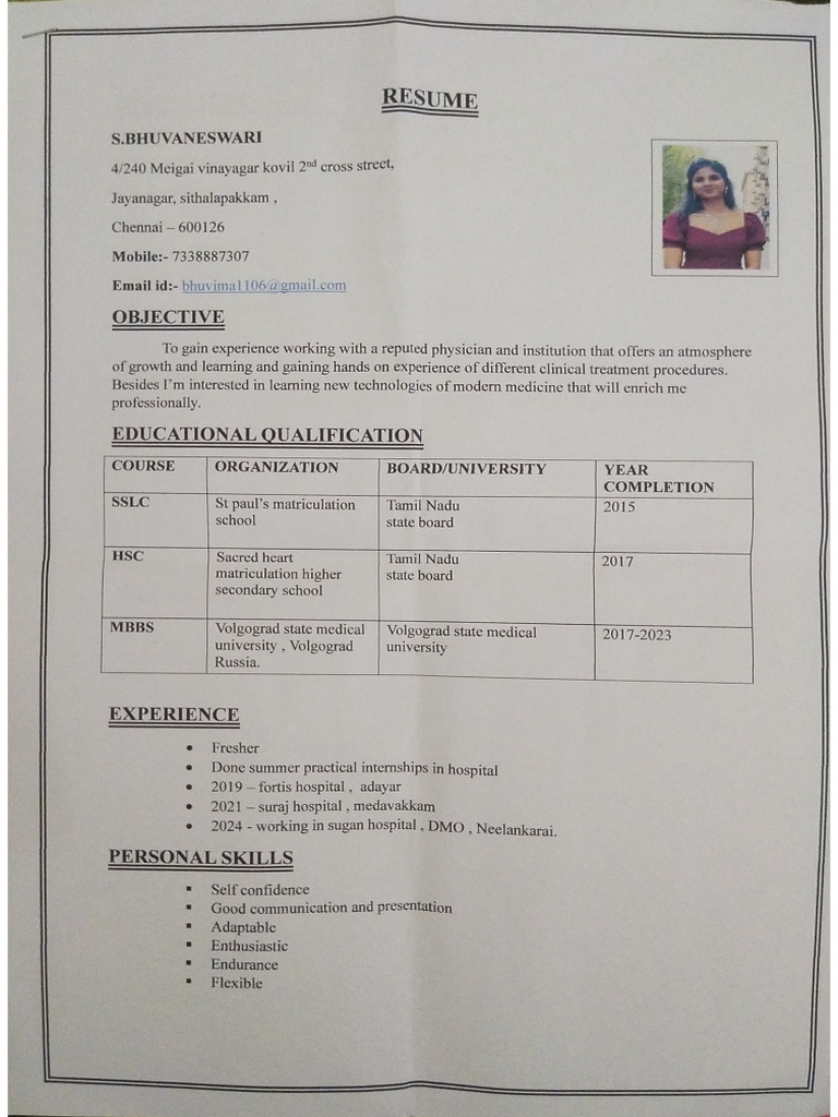 Bhuvana Resume | PDF