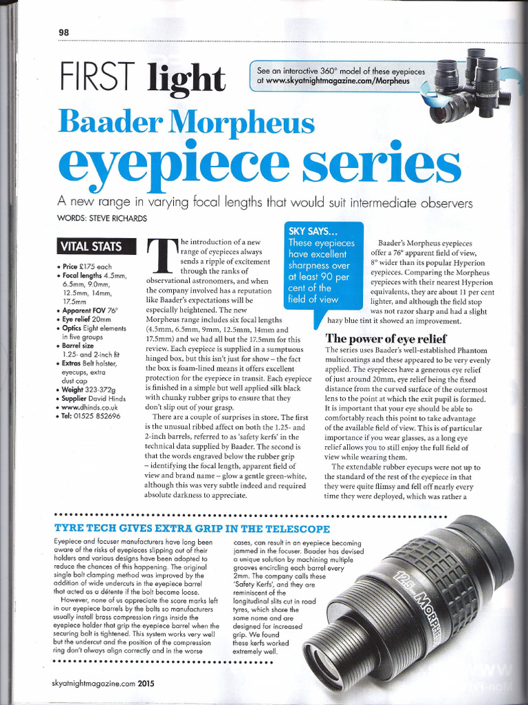 +baader Morpheus Series - First Light Mag | PDF