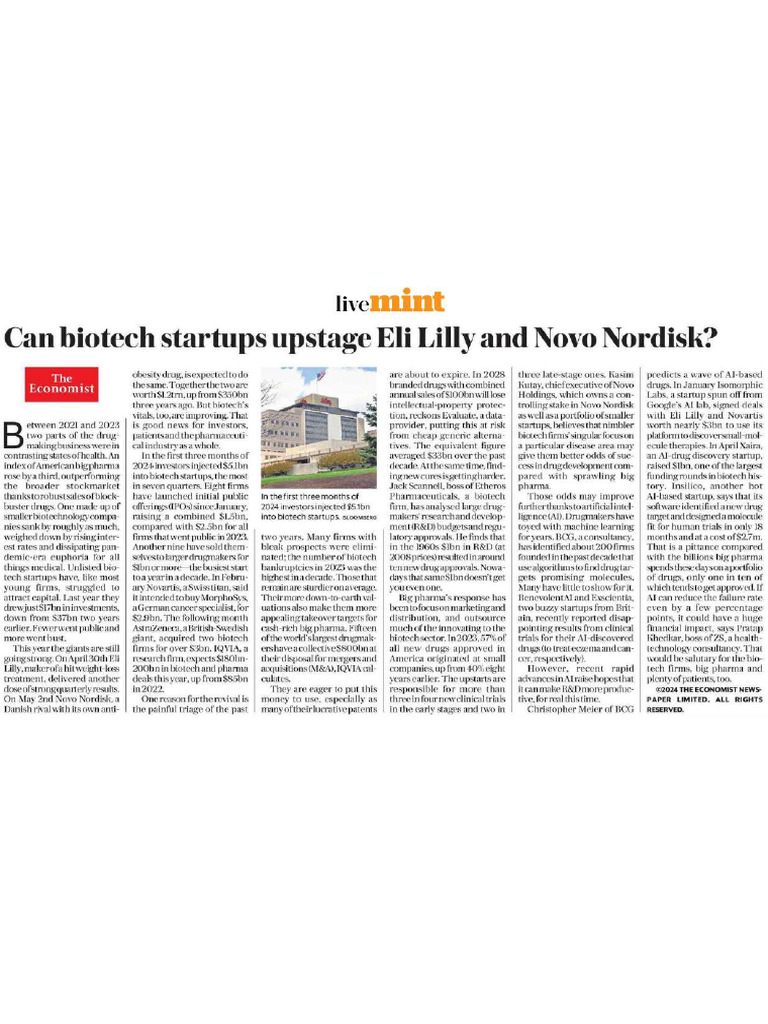 Biotech Start-ups Funding | PDF