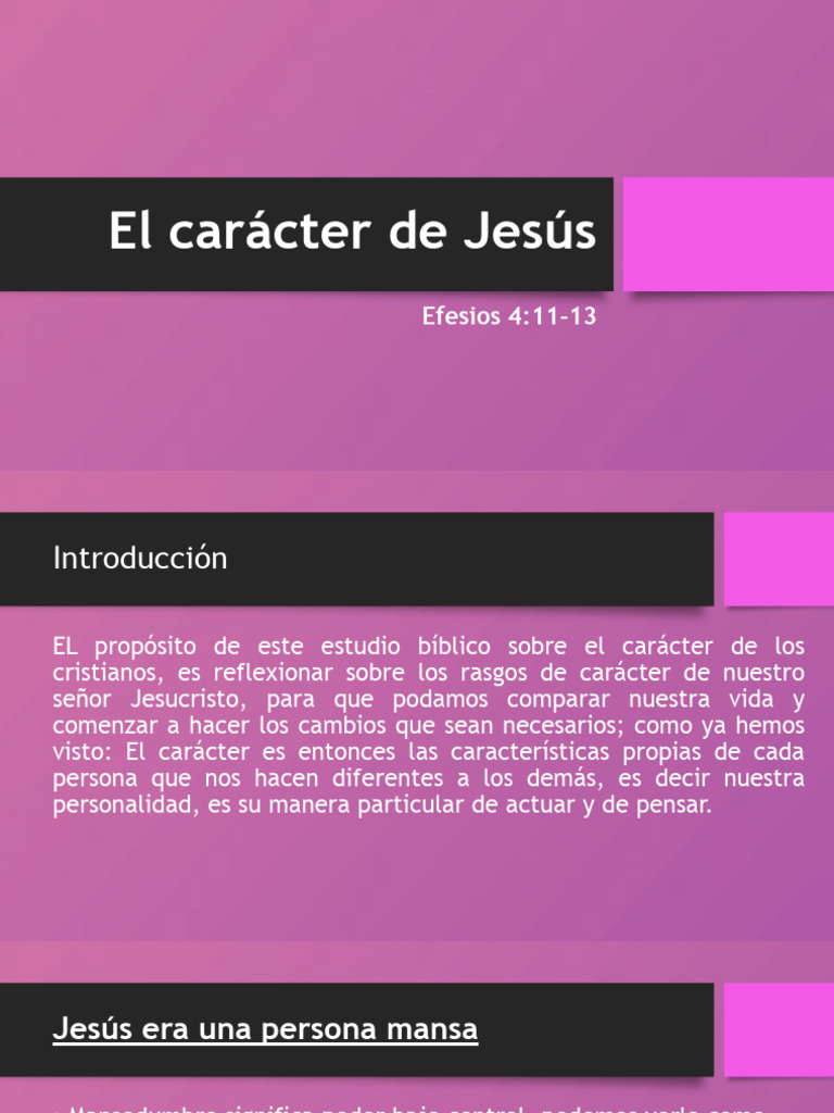 El Carácter De Jesús Pdf Jesús Compasión