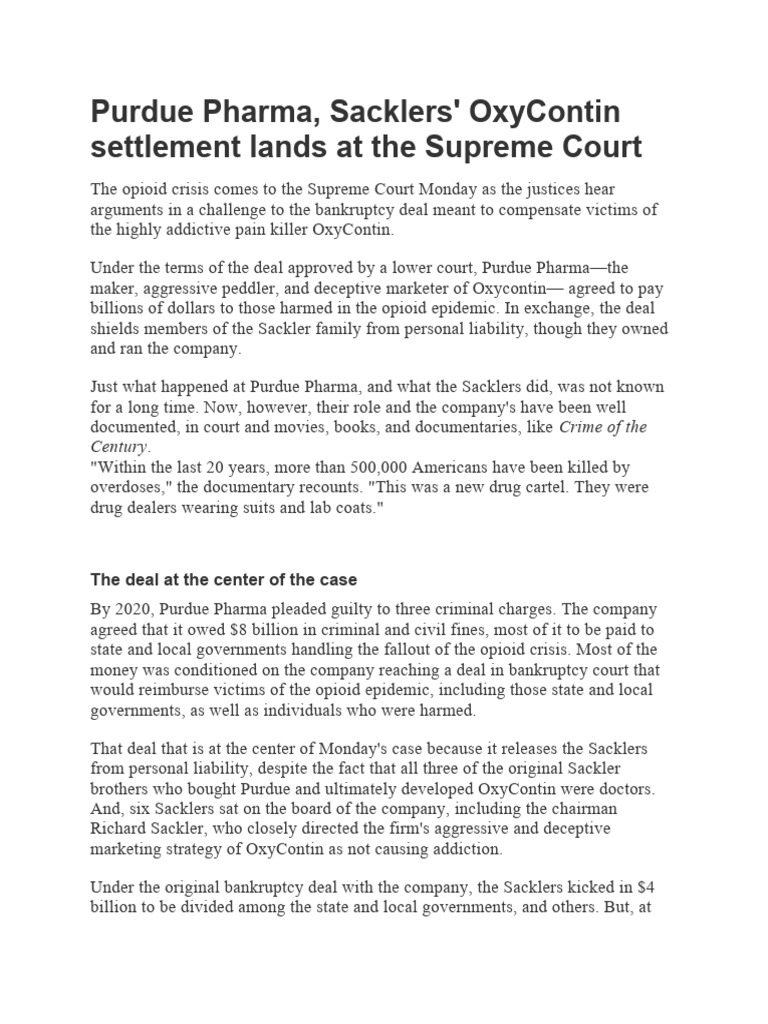 Purdue Pharma | PDF