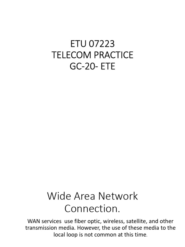 Notice Wan Connection | PDF | Customer Premises Equipment | Computer ...