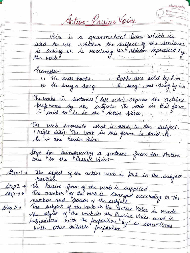 Active Passive Voice | PDF