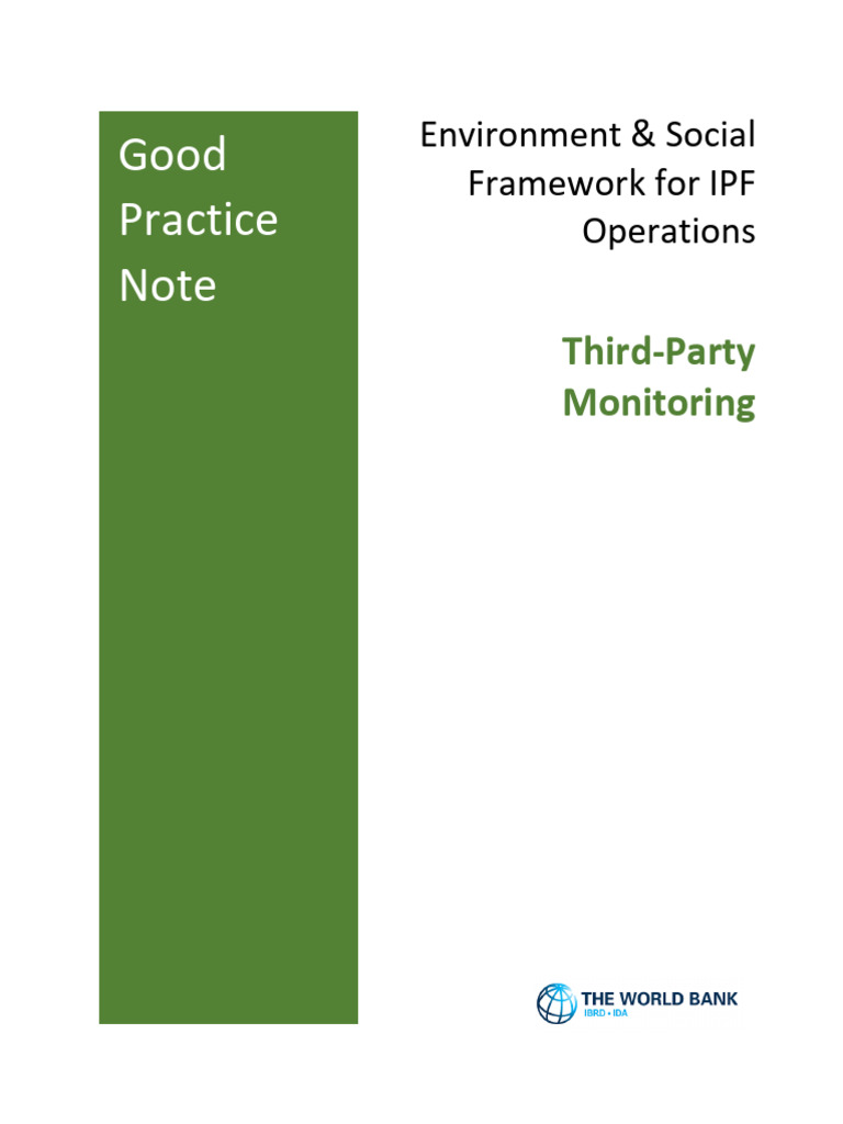 Third-Party Monitoring in ESF Operations | PDF | Expert | Procurement