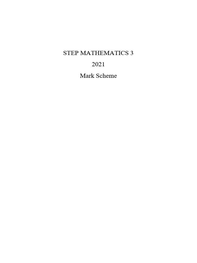 2021 STEP 3 Solutions | Download Free PDF | Force | Euclidean Geometry