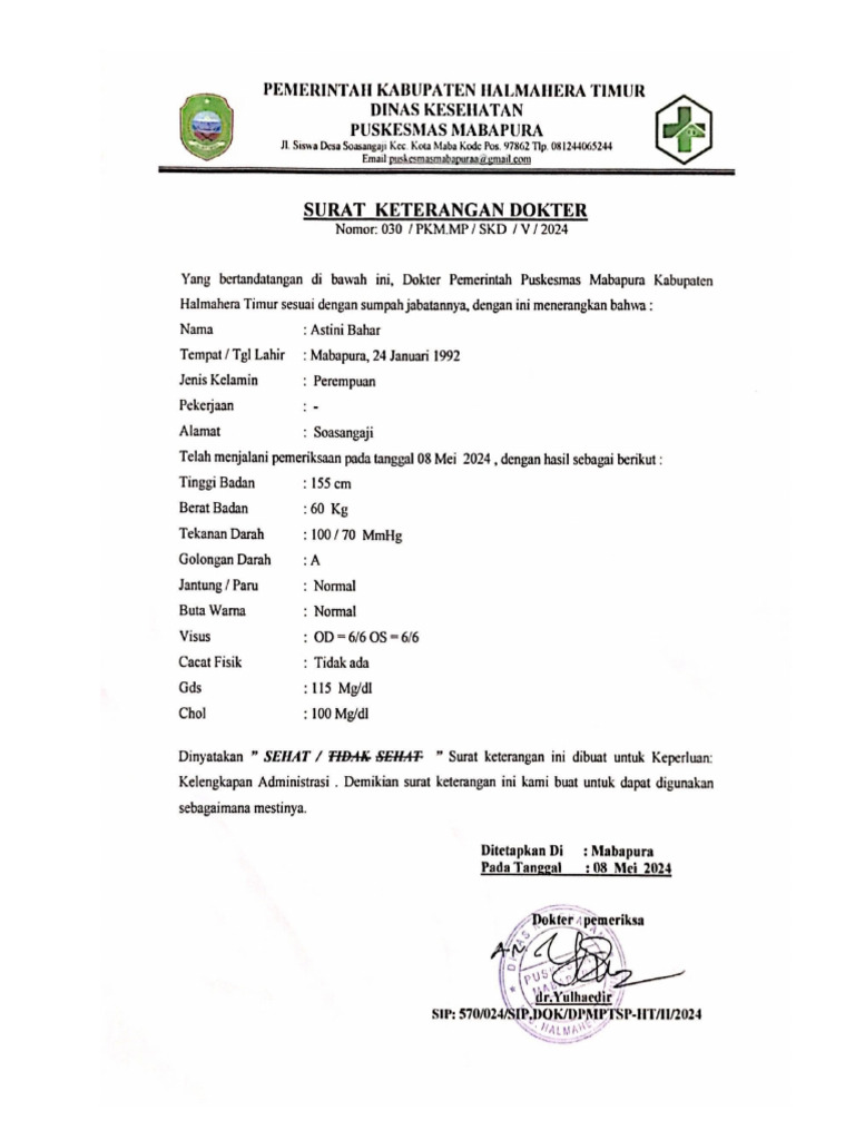 Surat Pernyataan Hastini Baru | PDF