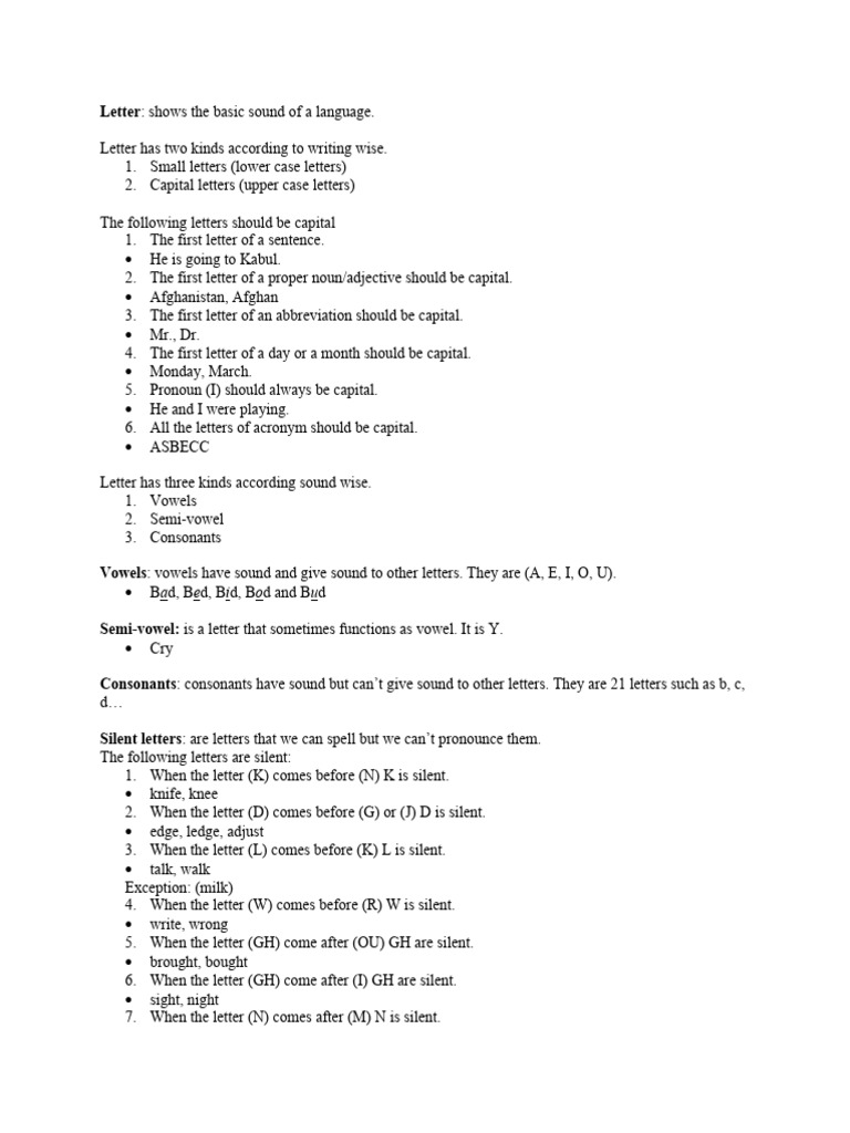 Letter | PDF | Language Mechanics | Linguistics