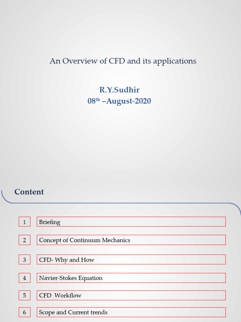 CFD-An Overview of Fundamentals and Its Applications | PDF ...