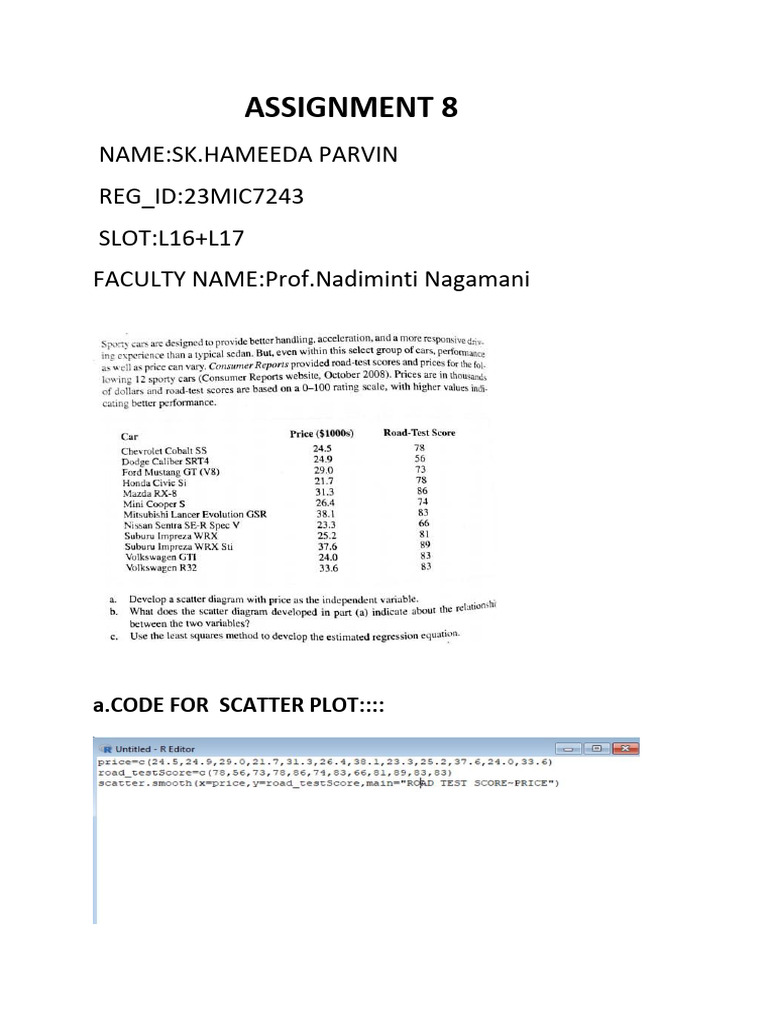 R Assignment8 23mic7243 | PDF