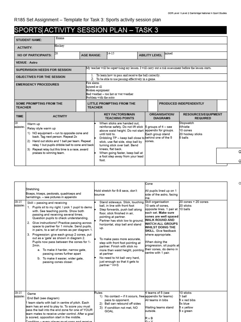 Version of Session Plan | PDF