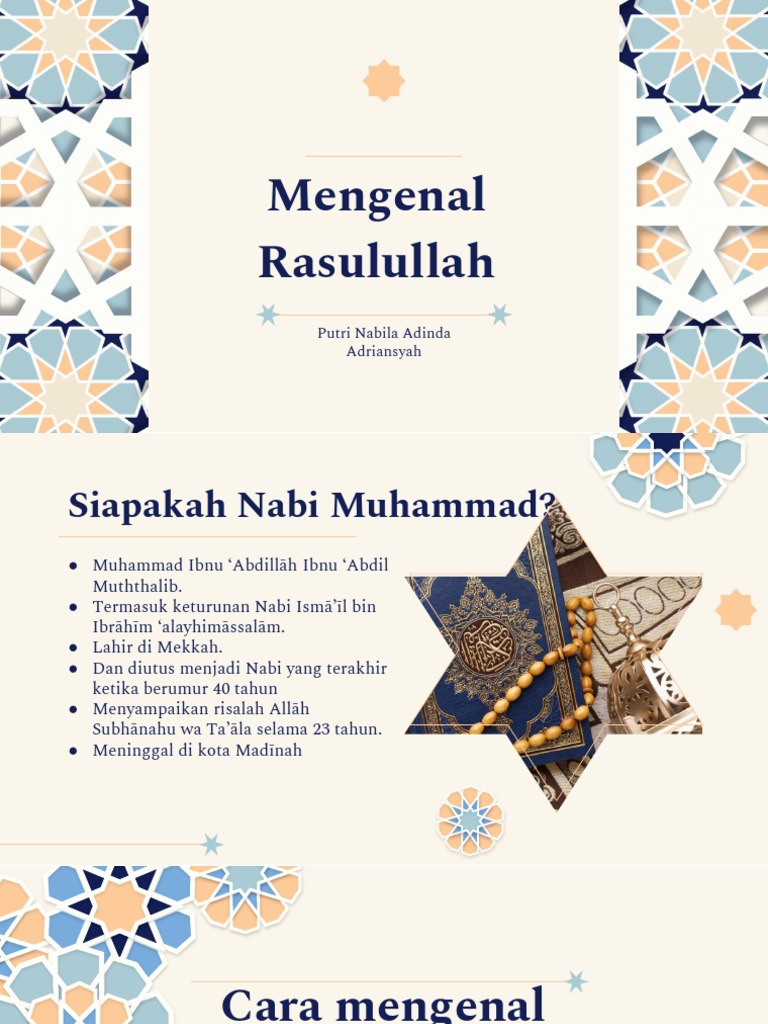 Pertemuan+6+ +Mengenal+Rasulullah | PDF