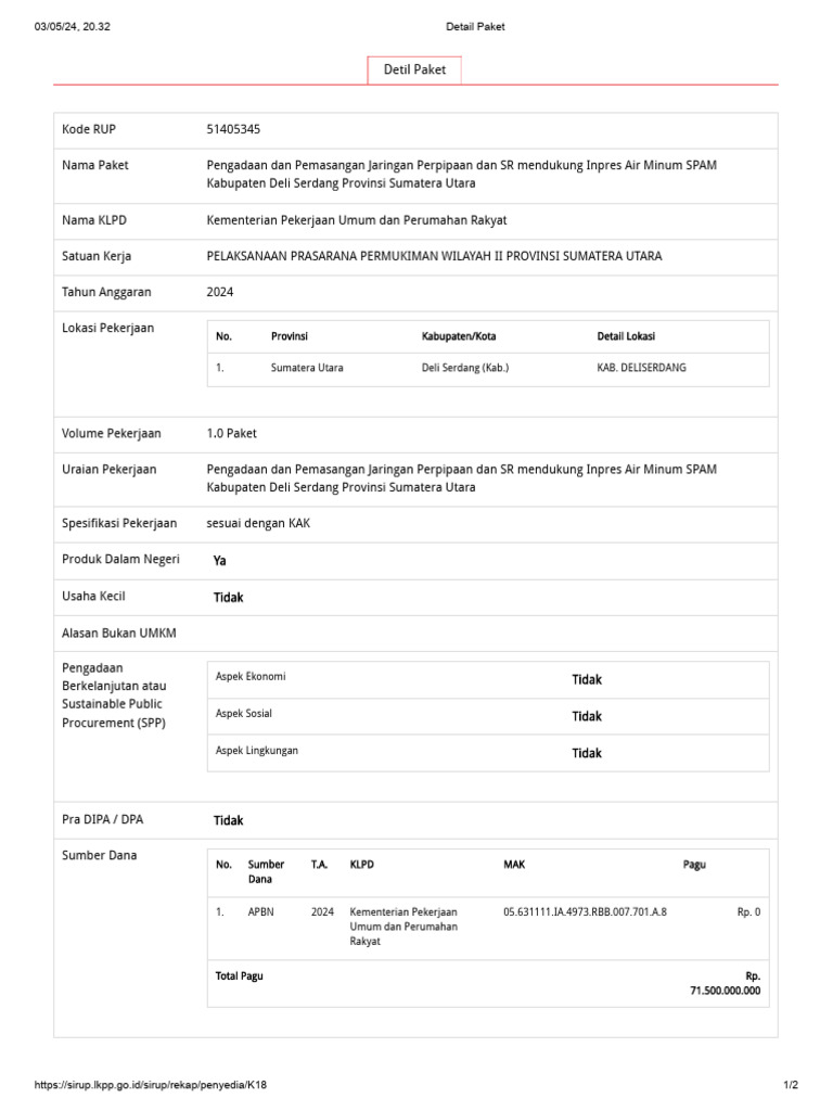 Spam Pupr 71M Deli | PDF