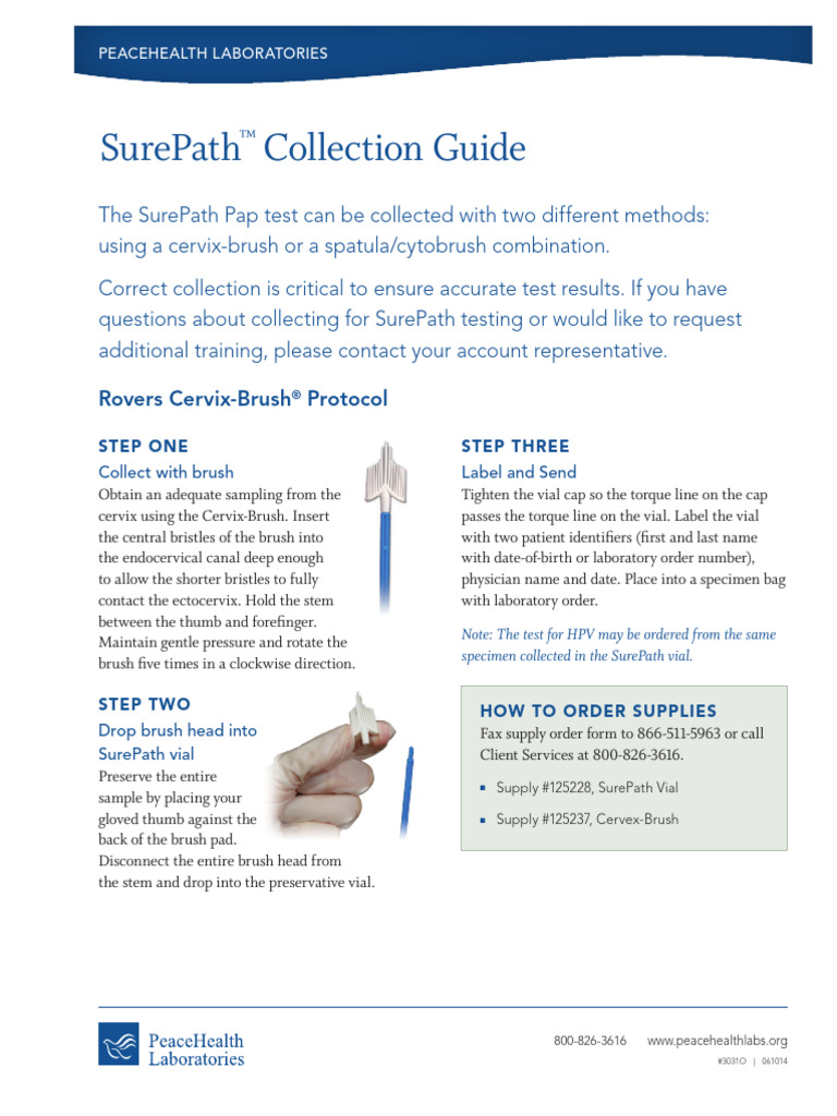Pap - SurePath Collection Guide | PDF