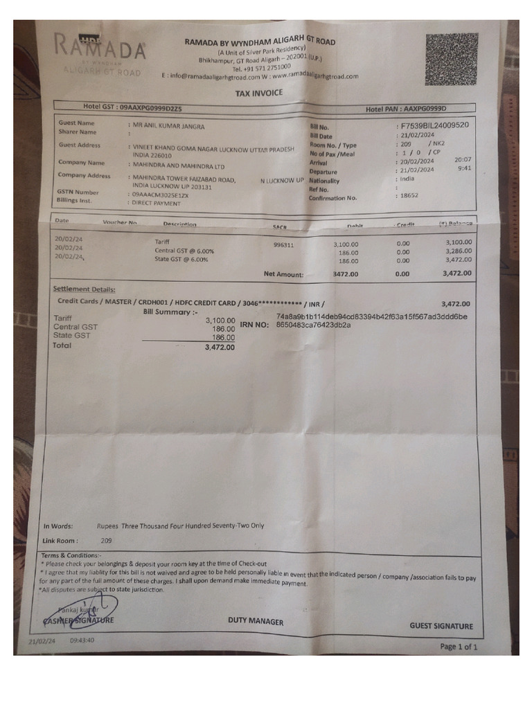 Ramada 20 Feb 2024 | PDF