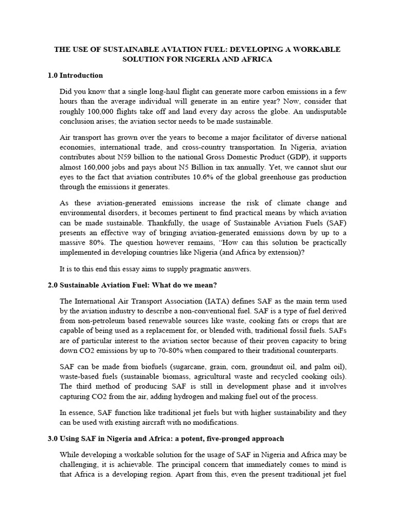 NTEC 2024 - Oyedele Philemon O. - Final | PDF | Biofuel | Sustainability