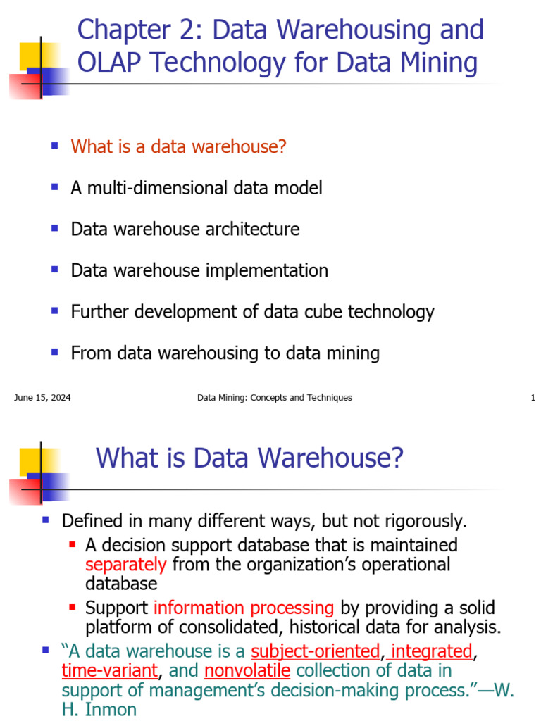 Data Warehousing and OLAP for Mining | PDF | Data Warehouse | Databases