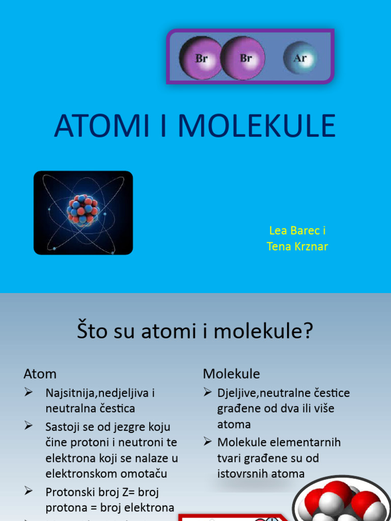 Atomi I Molekule | PDF