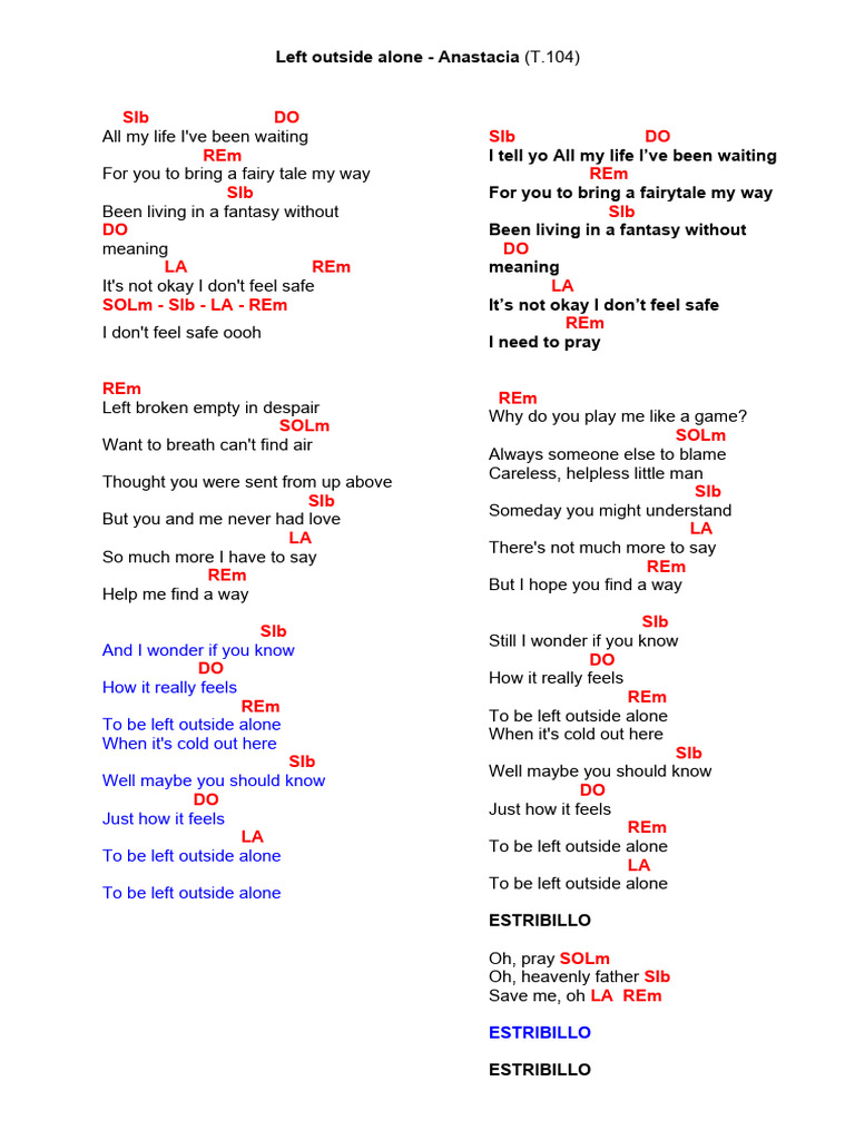 Left Outside Alone | PDF