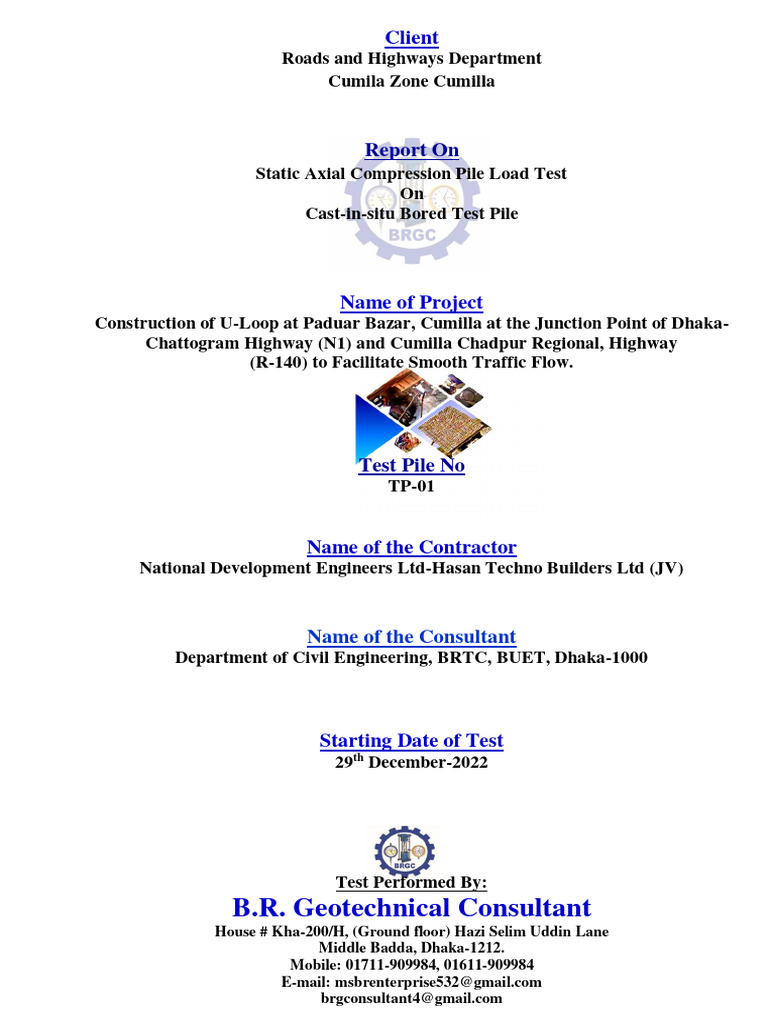poduarbazar Pile Load Test Report | Download Free PDF | Deep Foundation ...