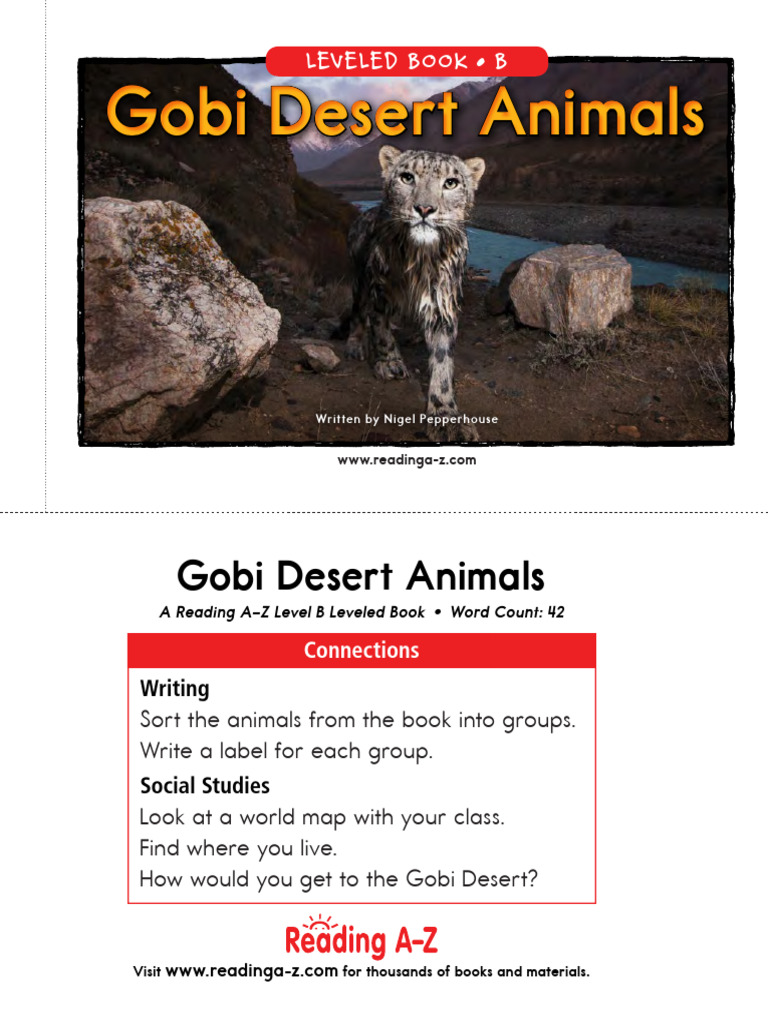 RAZ-B 023 Gobi Desert Animals | PDF