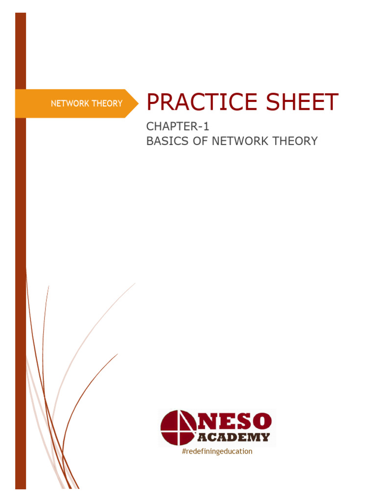 Basics of Network Theory Practice Sheet | PDF | Electrical Network | Physical Quantities