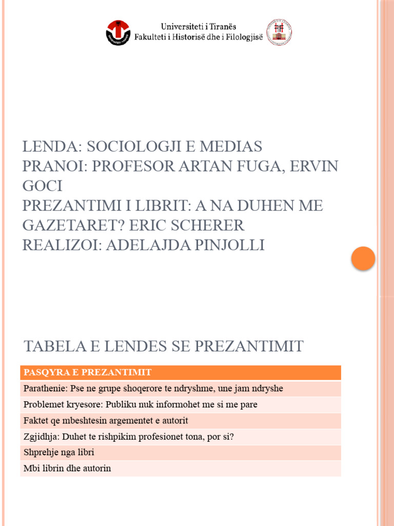 Sociologjia e Medias | PDF