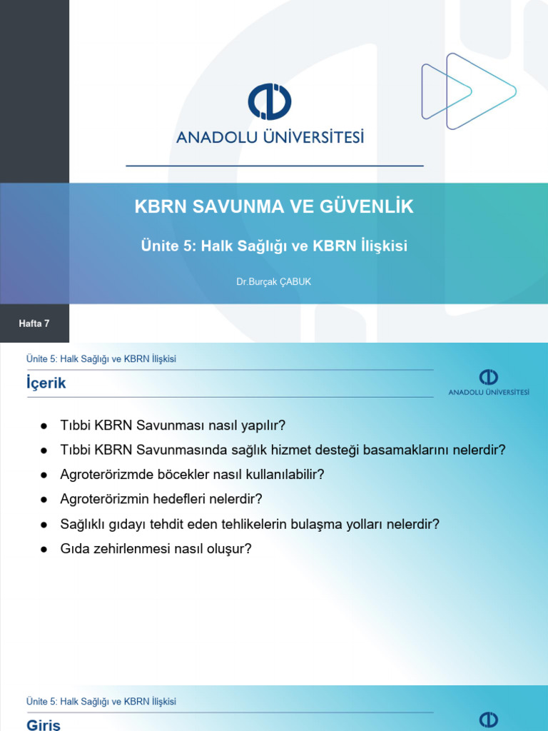 KBRN Savunma Ve Güvenli̇k Dersi̇ | PDF