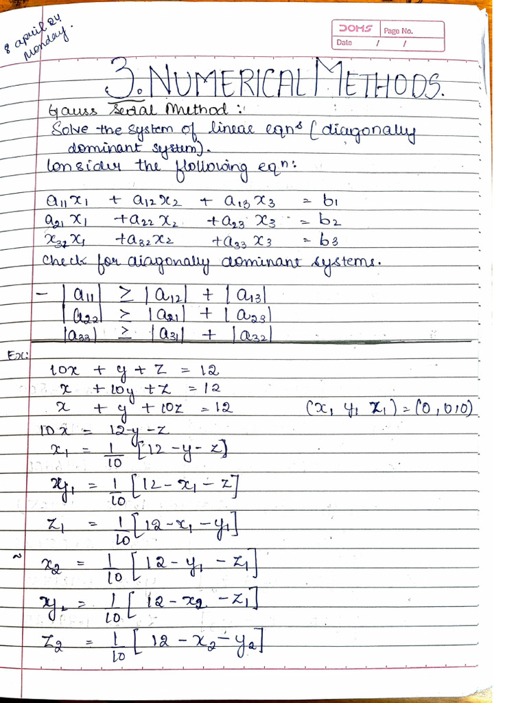 Numerical Methods 2 | PDF