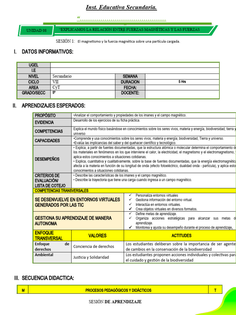 A-5º Ses Act 1-Cyt-Und 8 | PDF | Imán | Magnetismo