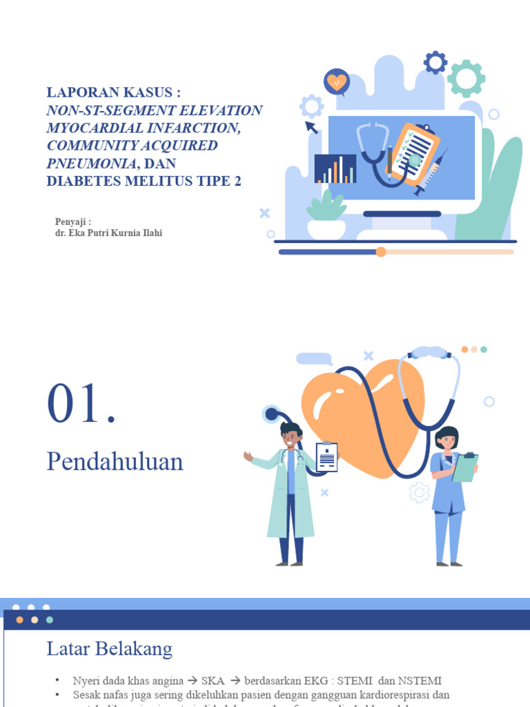 Lapkas STEMI + pneumonia + DM | PDF