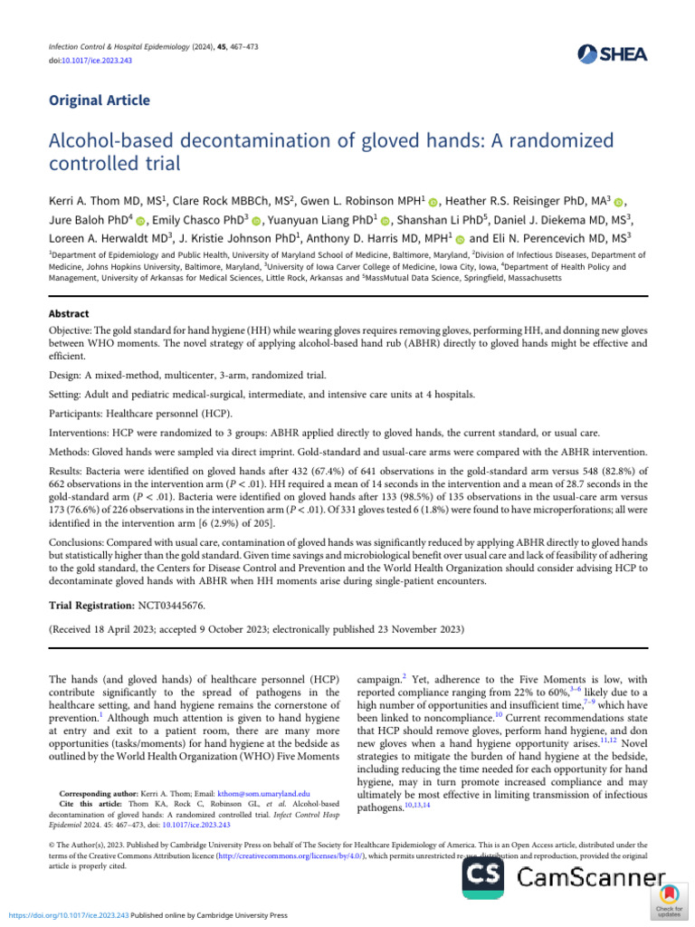 ICHE Abril 2024 Alcoholbased - Decontamination - of - Gloved - Hands ... ICHE Abril 2024 Alcoholbased - Decontamination - of - Gloved - Hands ...