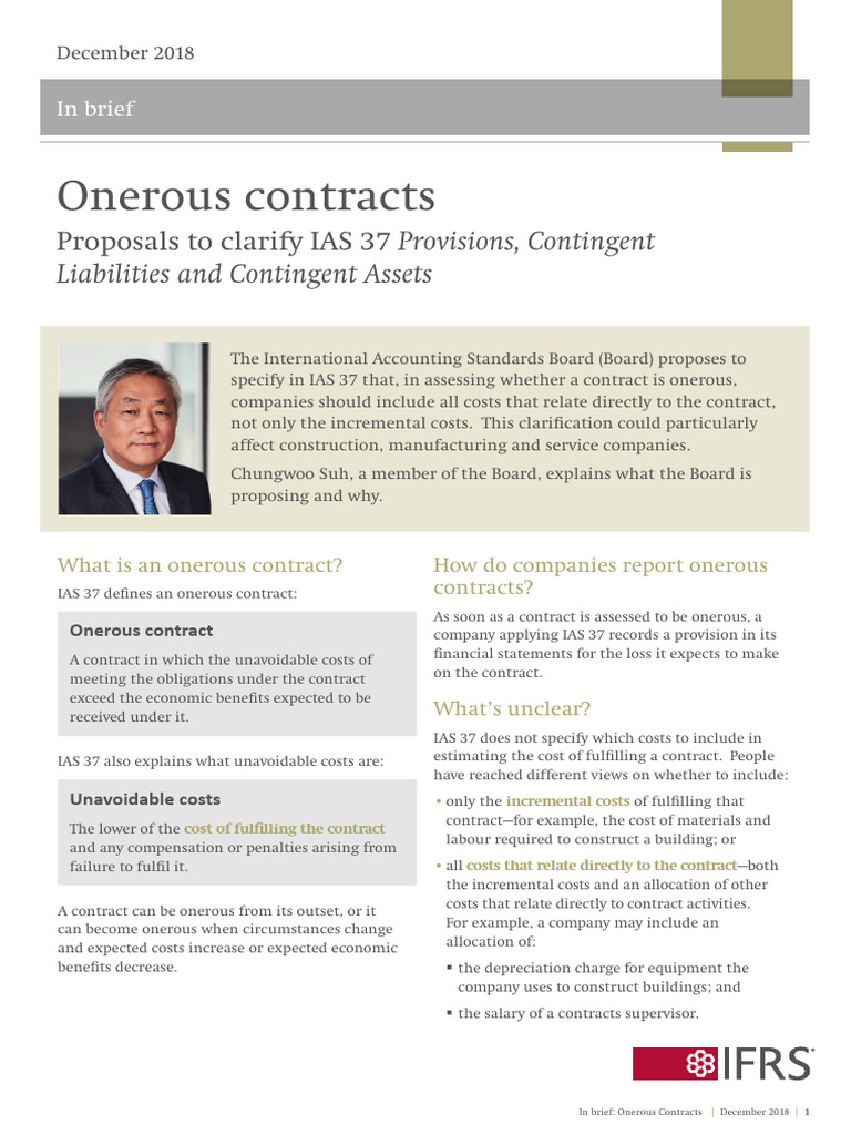 Ed Onerous Contracts Factsheet Dec 2018 | PDF | International Financial ...
