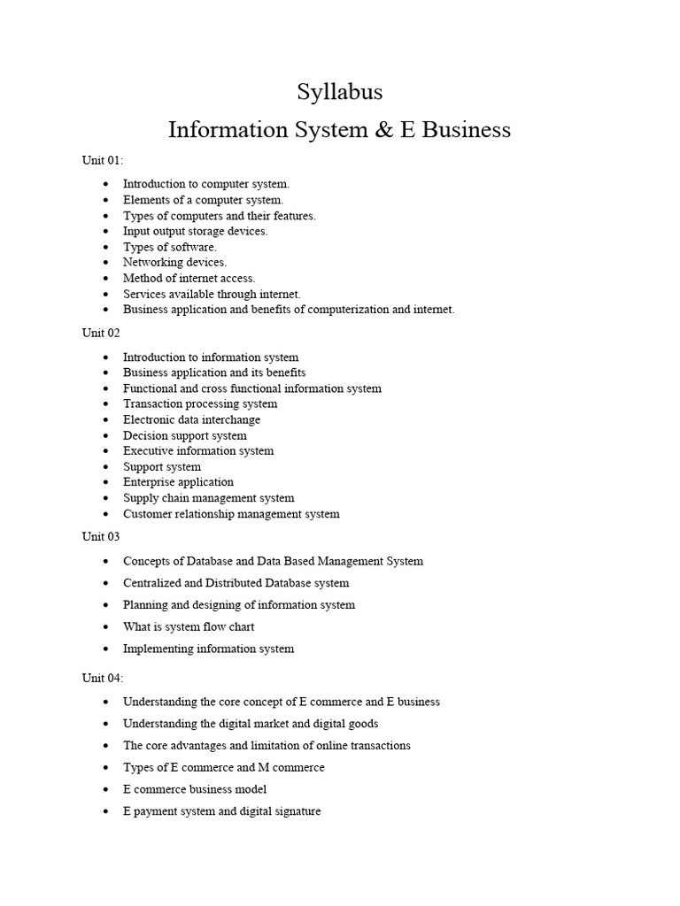 Information System and e Business | PDF | Information System ... Information System and e Business | PDF | Information System ...