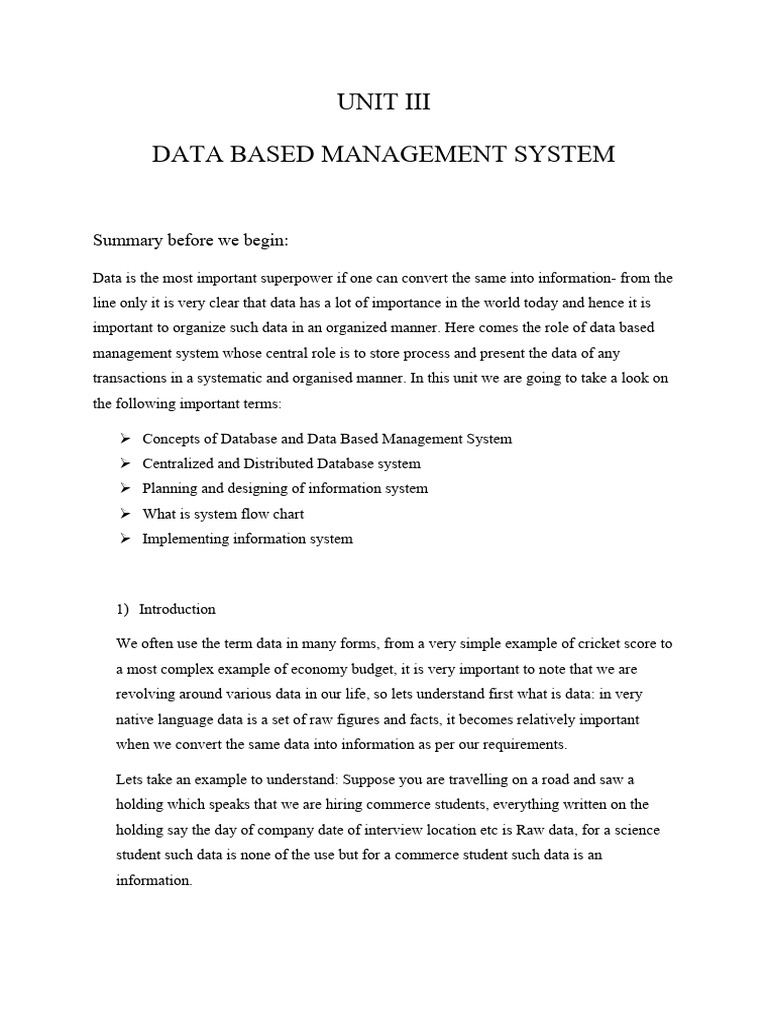 Data Based Managment System Basics | PDF | Databases | Microsoft Access