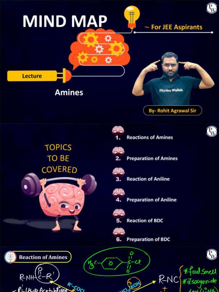 O - Mindmap - Series - JEE - Amines - Rohit - Sir | PDF