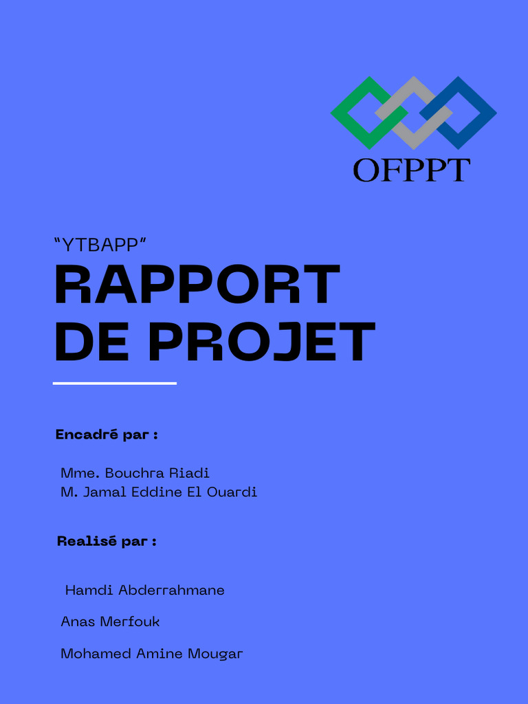 Rapport de Stage Entreprise Professionnel Minimaliste Bleu - 2 | PDF | Application | Python ...