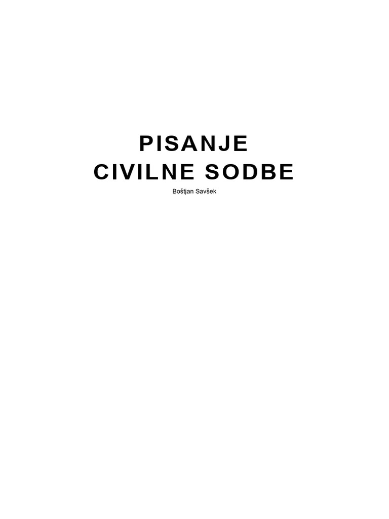 Navodila Civilna Sodba (Od Vesne) | PDF