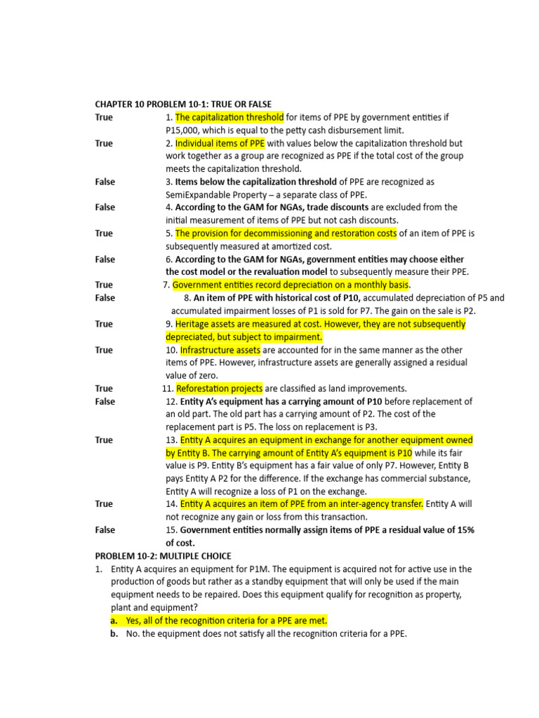 Chapter 10 Problem 10 | PDF | Depreciation | Fair Value