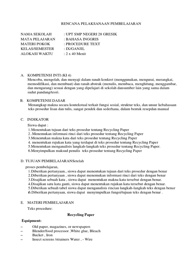 Bahasa Inggris - 9 - Pengelolaan Sampah | PDF | Karier & Perkembangan