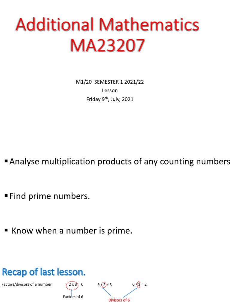 Prime Numbers and Divisibility Tests | PDF | Prime Number | Numbers