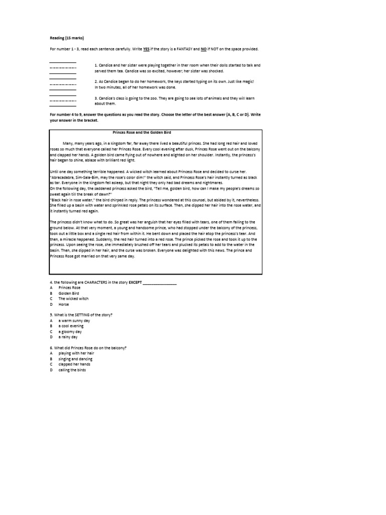 English SE2 practice papers | PDF