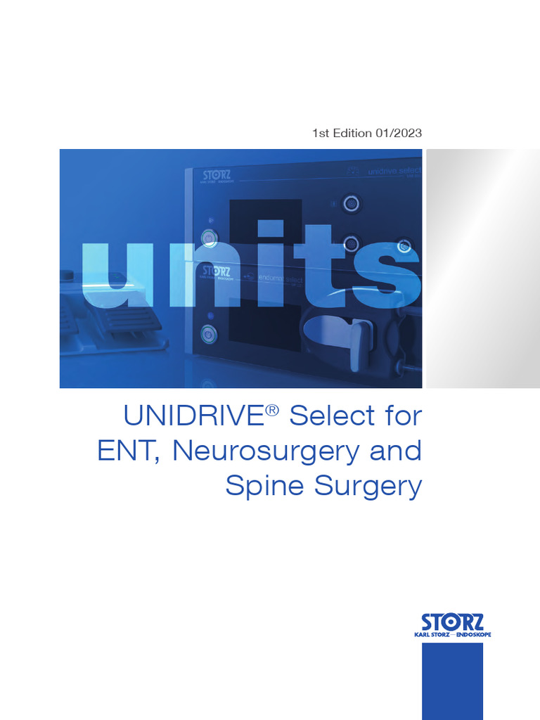 Unidrive Select For ENT, Neurosurgery and Spine Surgery: 1st Edition 01 ...