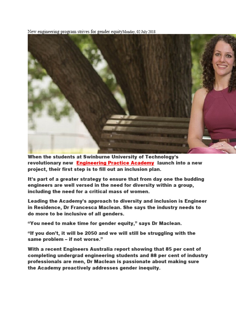 EA Gender Equality Article | Download Free PDF | Diversity (Business ...