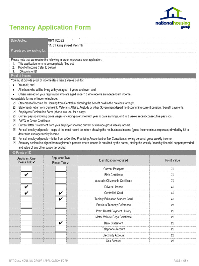 210222_Tenancy Application Form | PDF | Leasehold Estate | Lease
