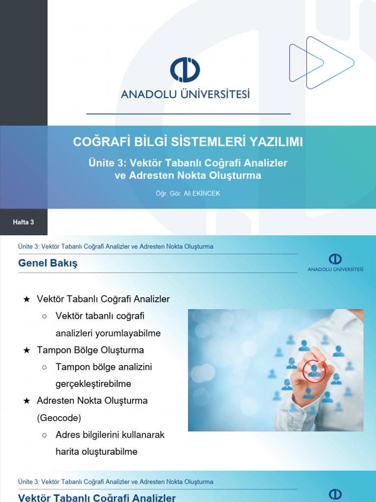 COĞRAFİ BİLGİ SİSTEMLERİ YAZILIMI Dersi | PDF