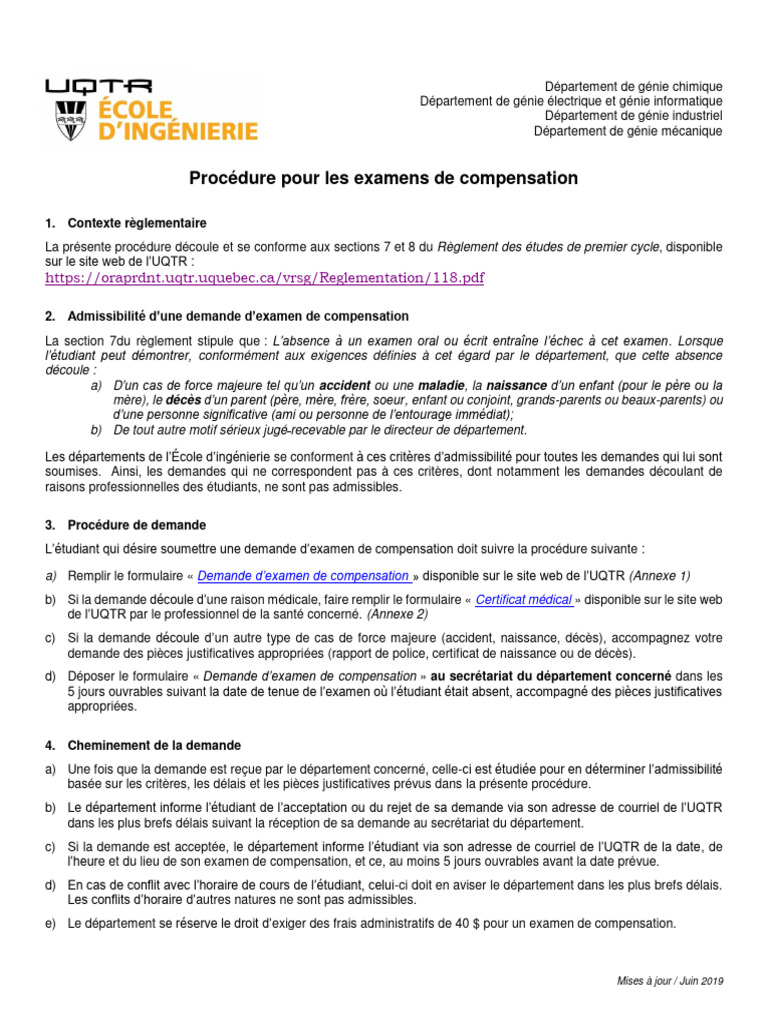 Procédure d'examen de compensation | PDF