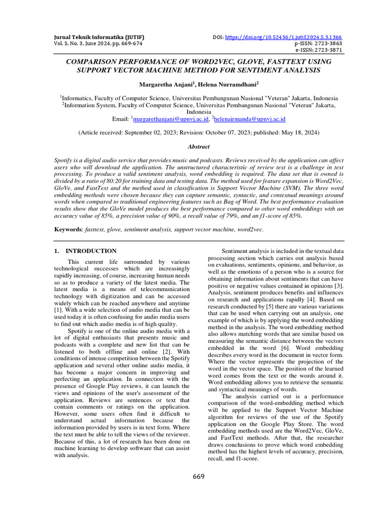 Sentiment Analysis with SVM | PDF | Accuracy And Precision | Support Vector Machine