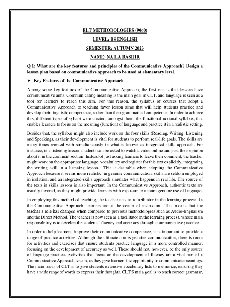 Elt Methodologies | PDF | Learning | Language Education