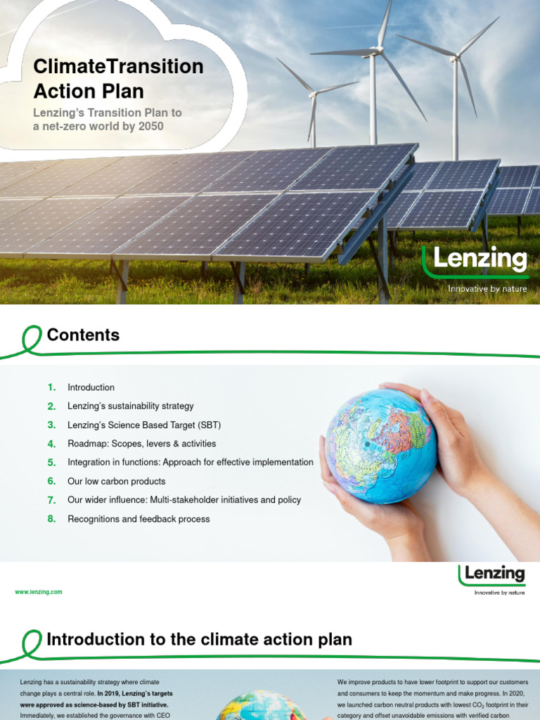 Lenzing's Net-Zero Action Plan 2050 | PDF | Climate Change Mitigation ...