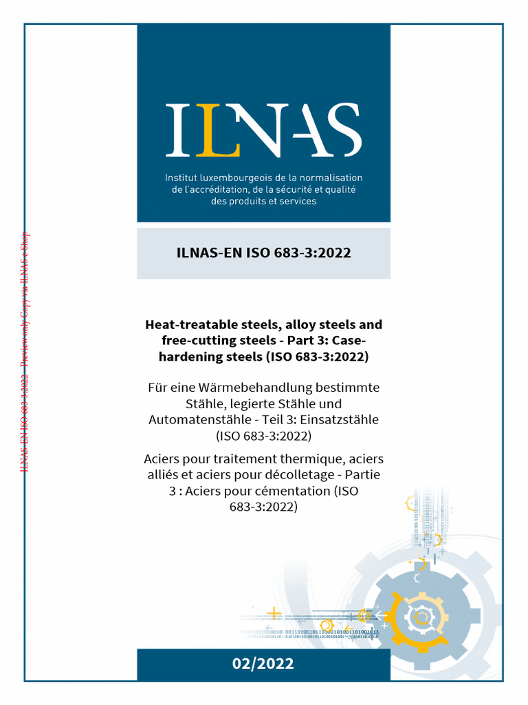EN ISO 683-3 (2022) (E) Codified | PDF | Rolling (Metalworking ...